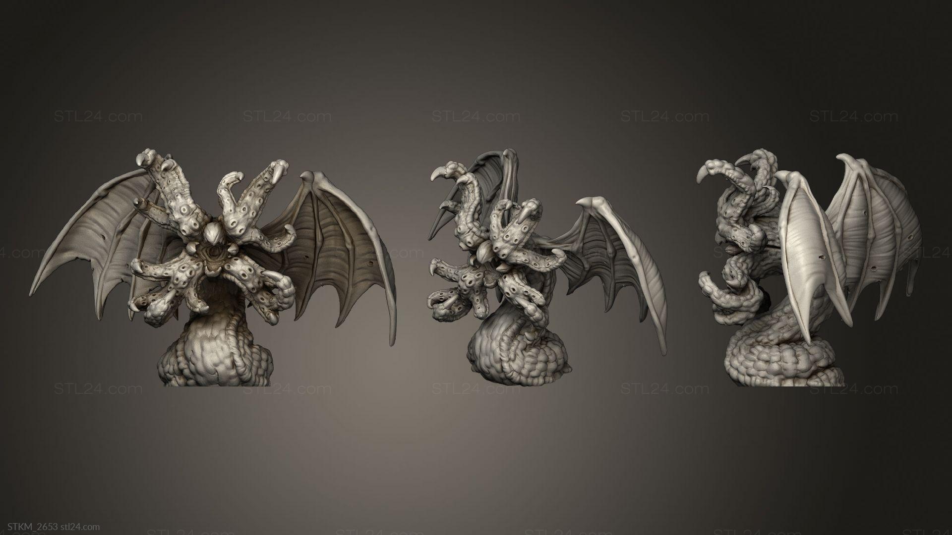 Figurines heroes, monsters and demons - Hell Bat, STKM_2653. 3D stl ...